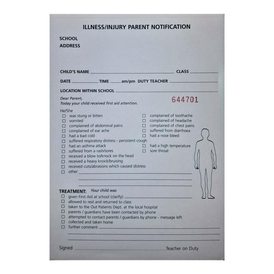 First Aid Book A5 Duplicate 100 Sheets | Winc