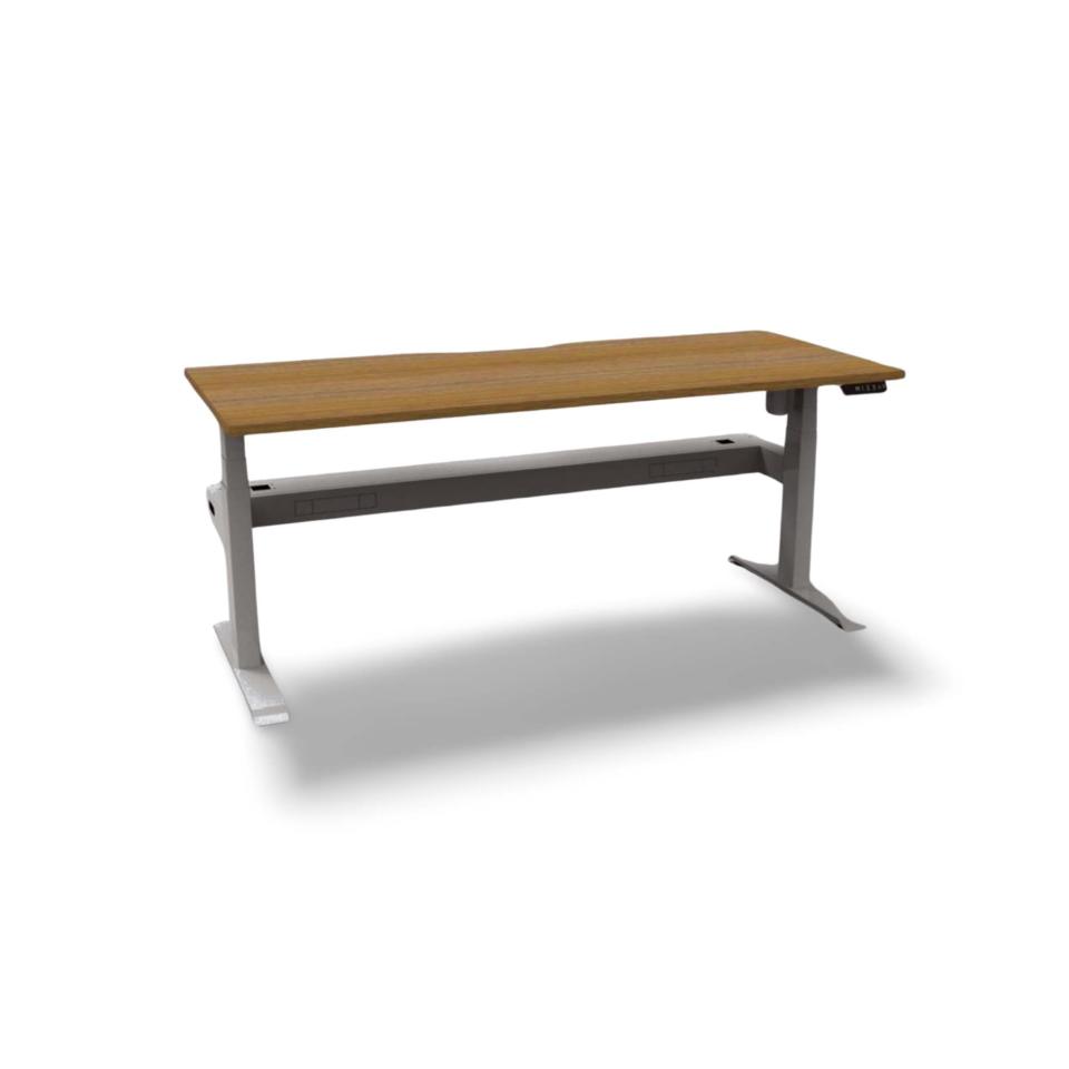 Rapidline Boost Light Single Sided Workstation 1200W Oak / White | Winc