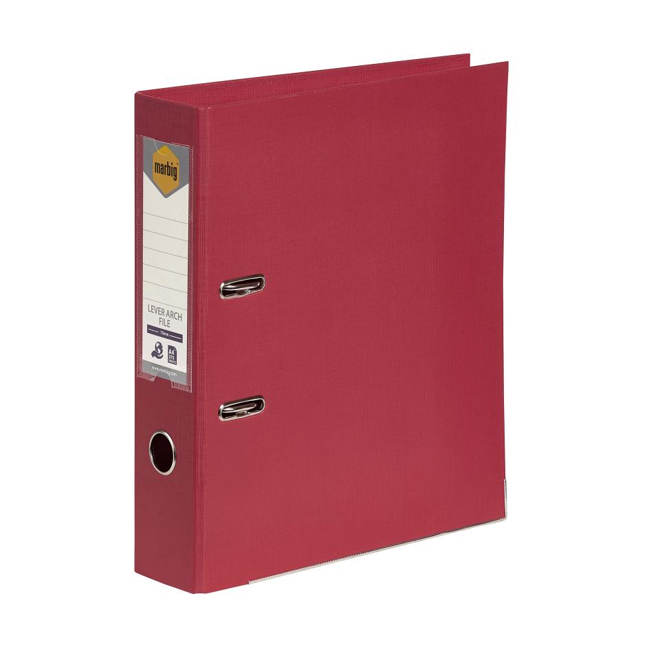 Marbig Lever Arch Foolscap File Deep Red | Winc