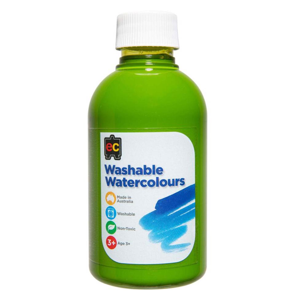 Educational Colours Washable Watercolour 250ml Lime | Winc