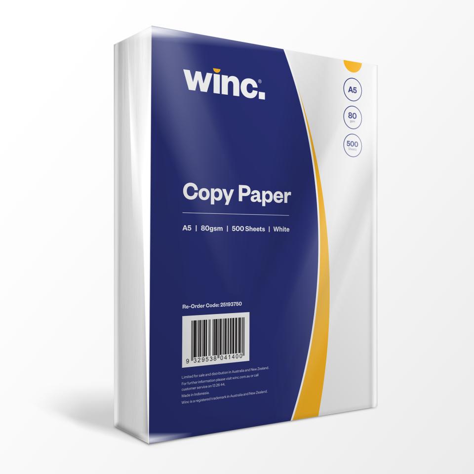 Winc Copy Paper A5 80gsm White Ream 500 | Winc