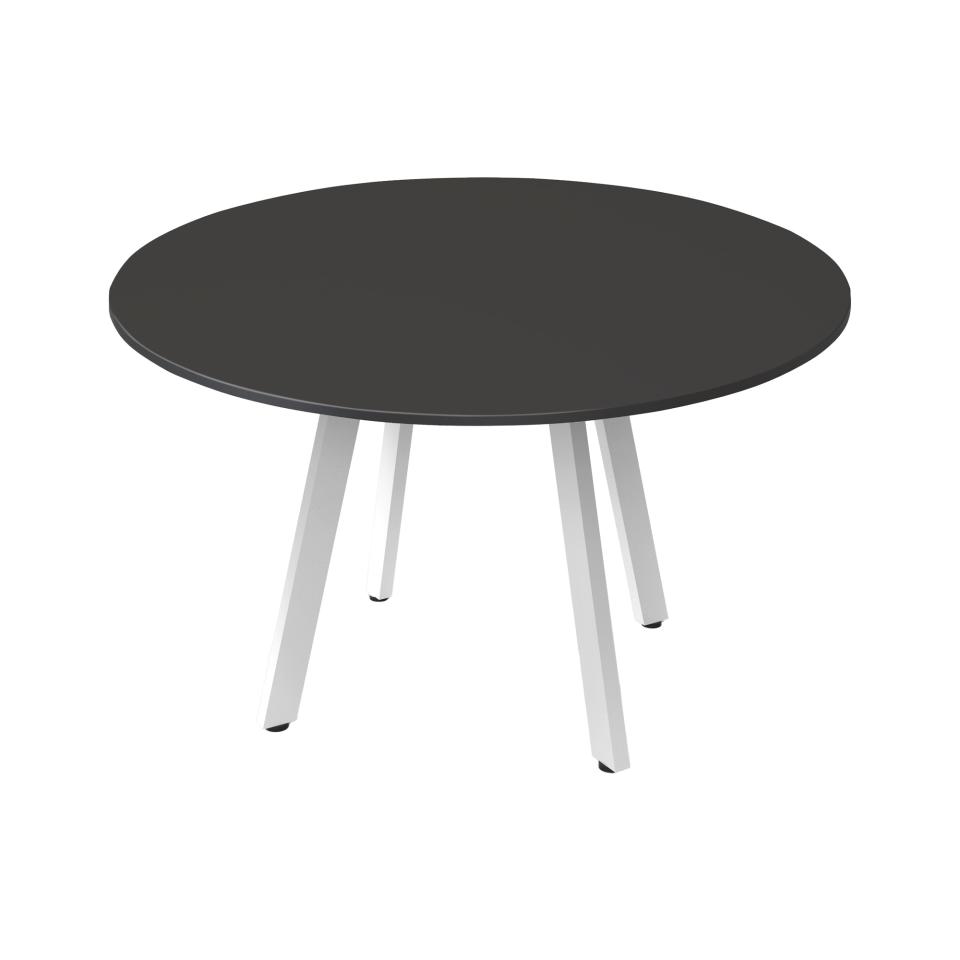 Rapid Line Eternity Round Meeting Table 1200mm Dia Black/White | Winc