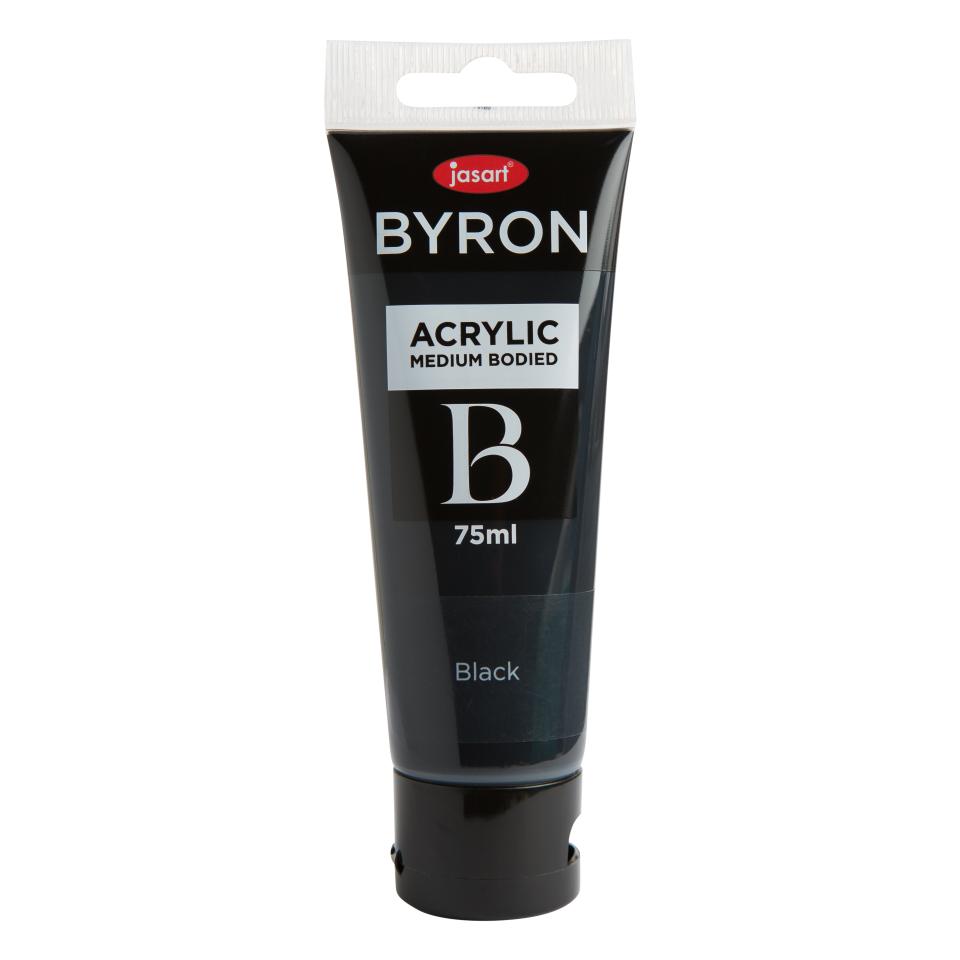 Jasart Byron Acrylic Paint Tube 75ml Black | Winc