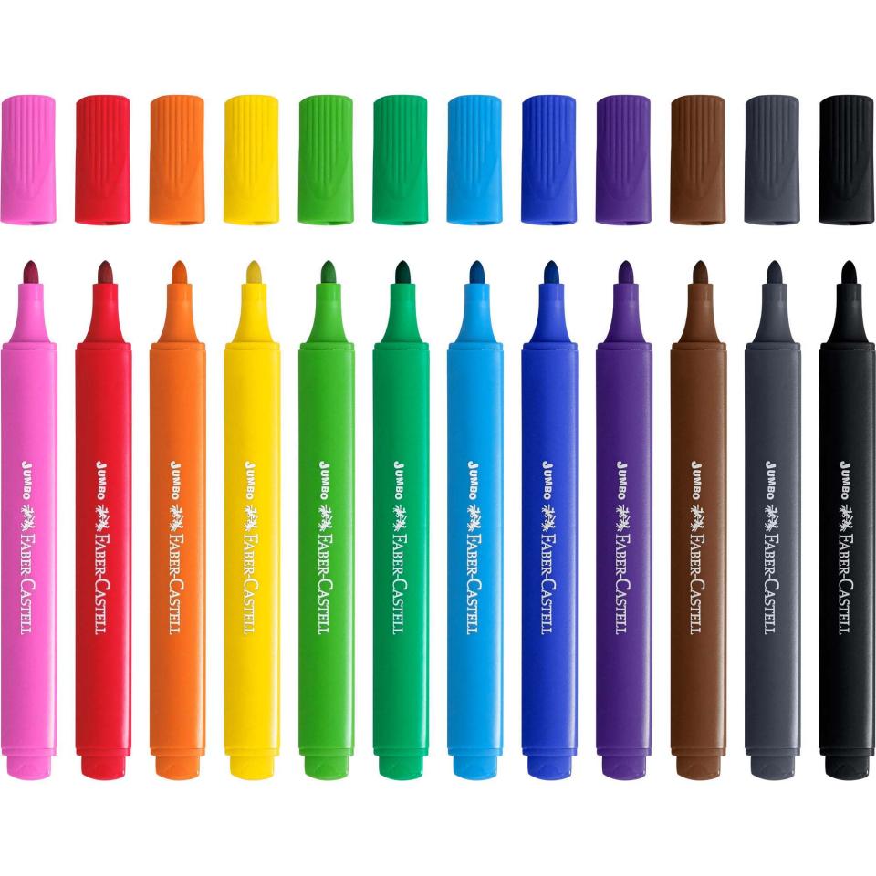 Faber-Castell Jumbo Triangular Markers Assorted Pack 12 | Winc