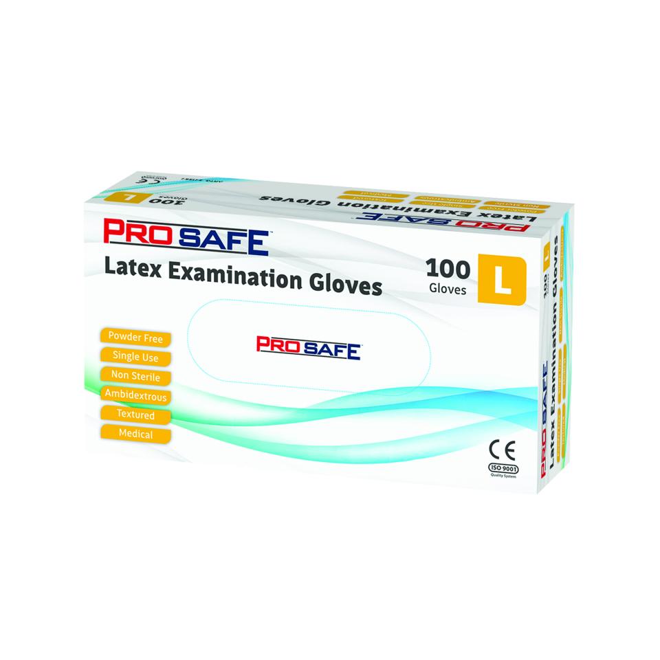 Prosafe Latex Gloves Powder Free Clear Medium | Winc