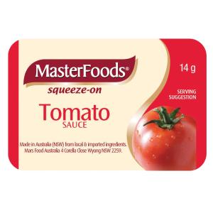 Masterfoods Tomato Sauce Portion Control 14g Carton 100 | Winc