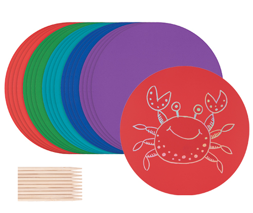Zart Scratch Circles Coloured Pack 20 | Winc