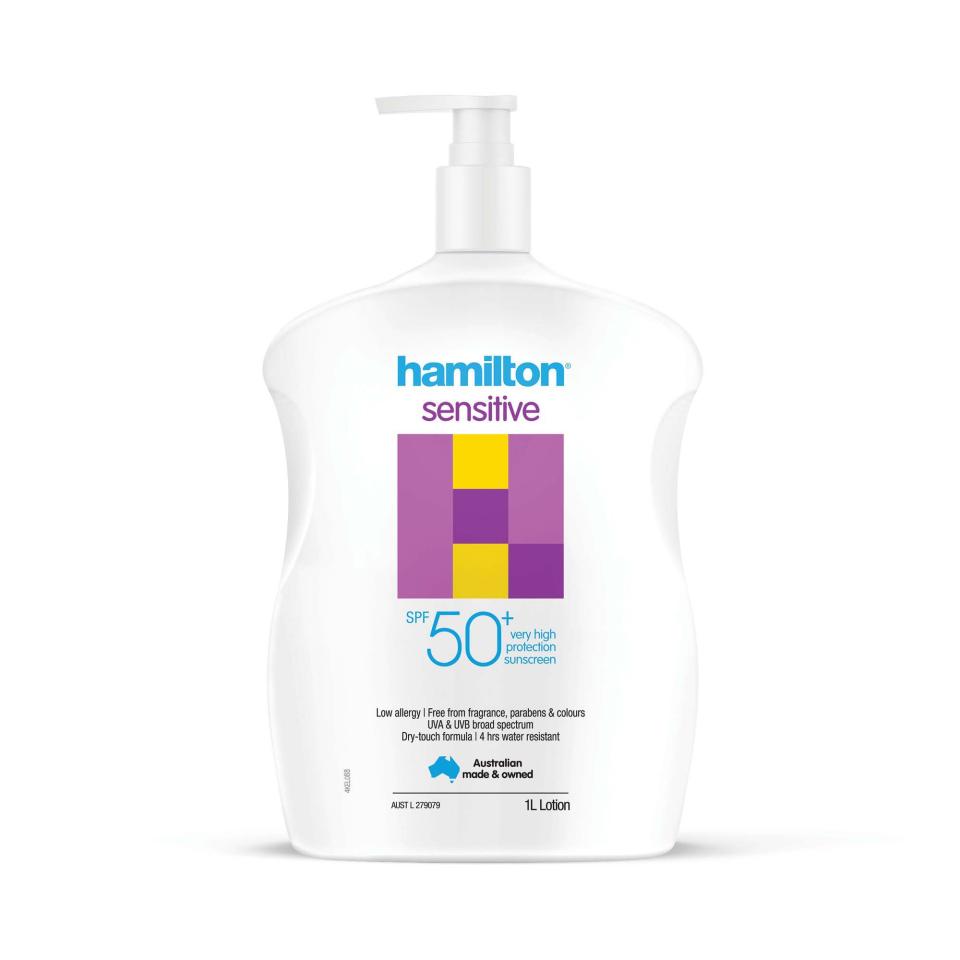 Hamilton Sensitive Sunscreen SPF 50+ 1L Pump | Winc