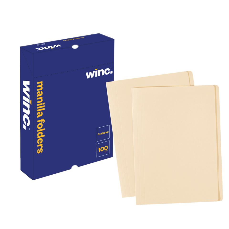 Winc Manilla Folder Foolscap Buff Box 100 | Winc