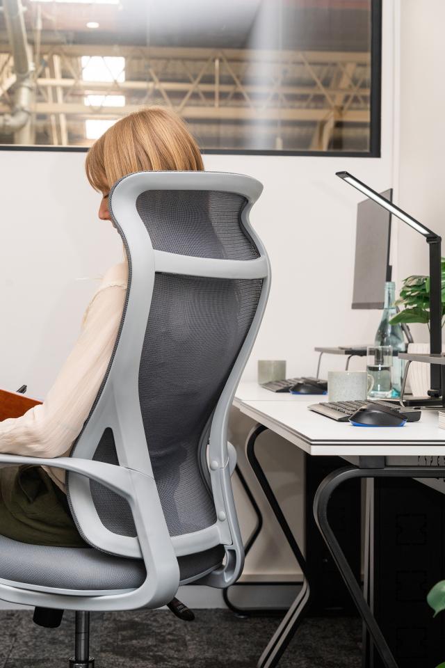 Winc Access Copenhagen High Back Chair With Arms Mesh Back 5 Star Nylon ...