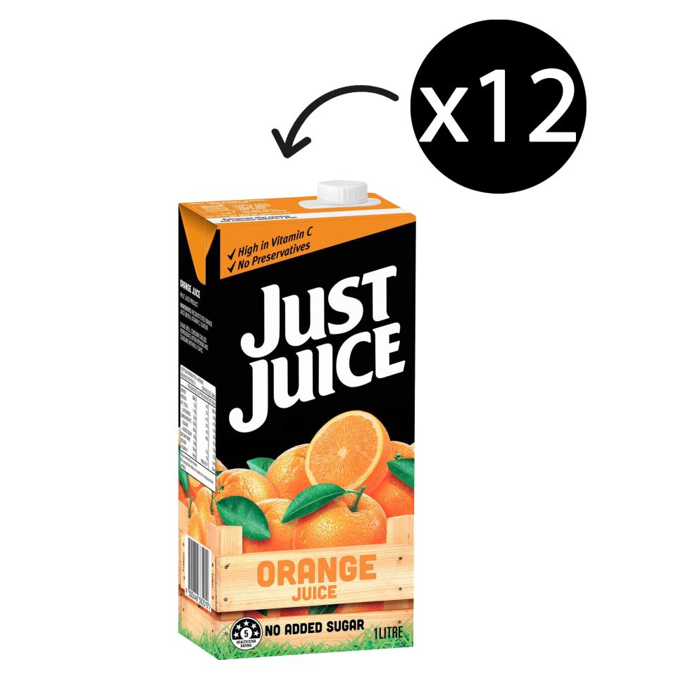 Just Juice Orange Juice 1 Litre Carton 12 | Winc