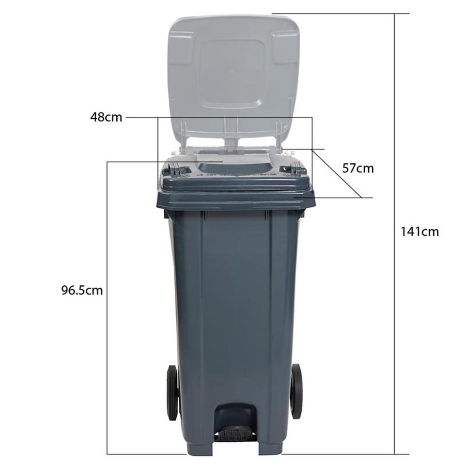Compass Wheelie Bin With Pedal 950H x 470W x 560Lmm 120L | Winc