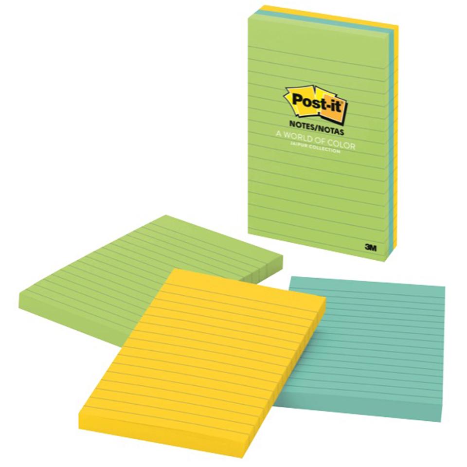 Post-It Super Sticky Lined Jaipur Collection Sticky Notes | Winc