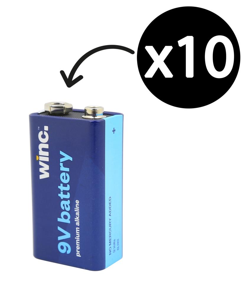 Winc 9V Premium Alkaline Battery Box 10 | Winc