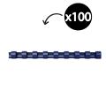 Fellowes 10mm Plastic Binding Coils 21 Ring Blue Pack 100 | Winc
