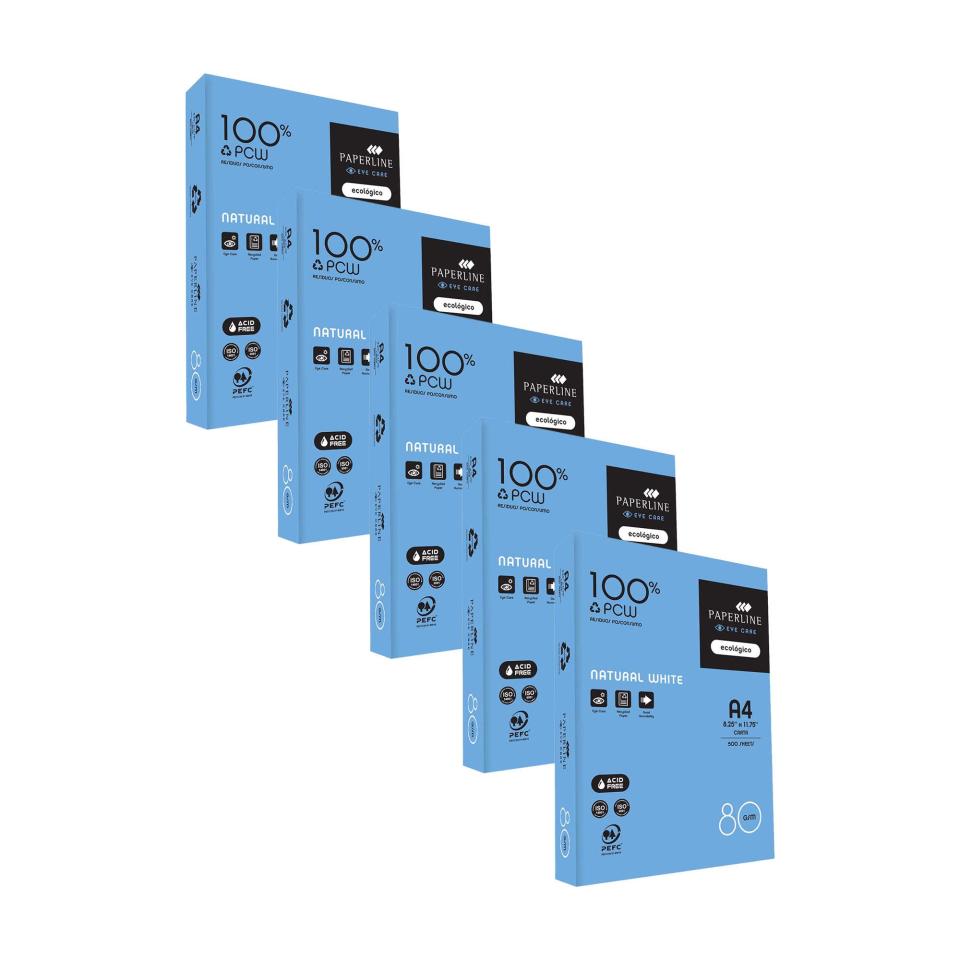 Paperline EyeCare 100% Recycled Copy Paper A4 80gsm White Carton 5 ...