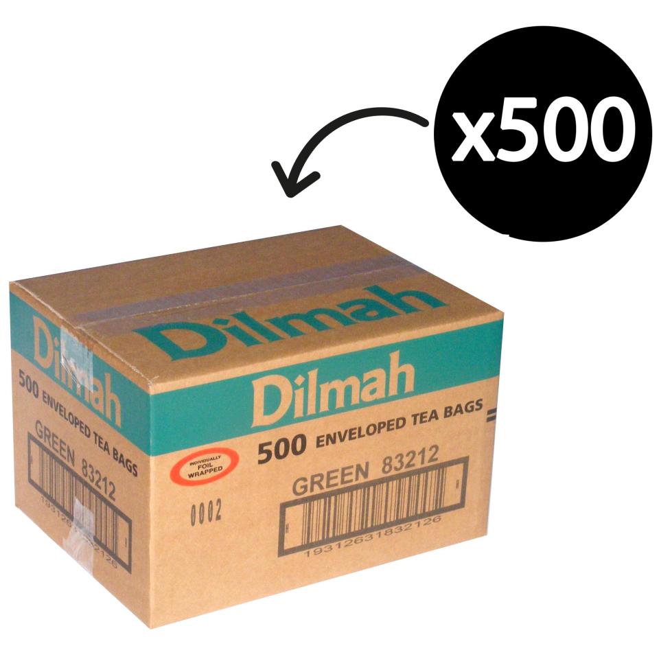 Dilmah Enveloped Tea Bags Green Tea Carton 500 | Winc