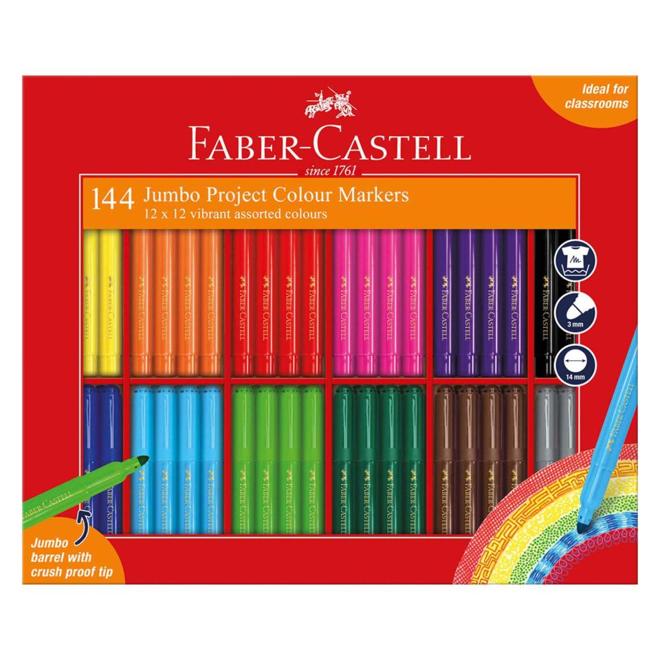Faber Castell Jumbo Project Markers Classpack Pack 144 | Winc