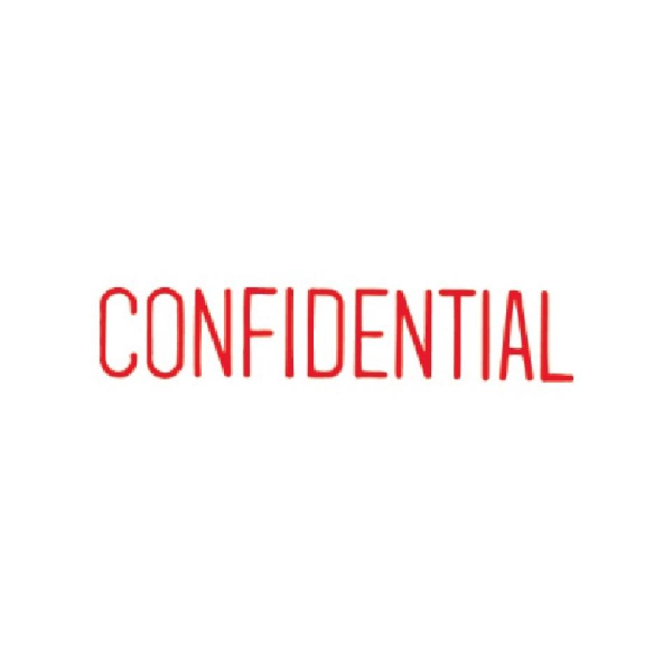 X-Stamper 'Confidential' Self-Inking Stamp With Red Ink | Winc