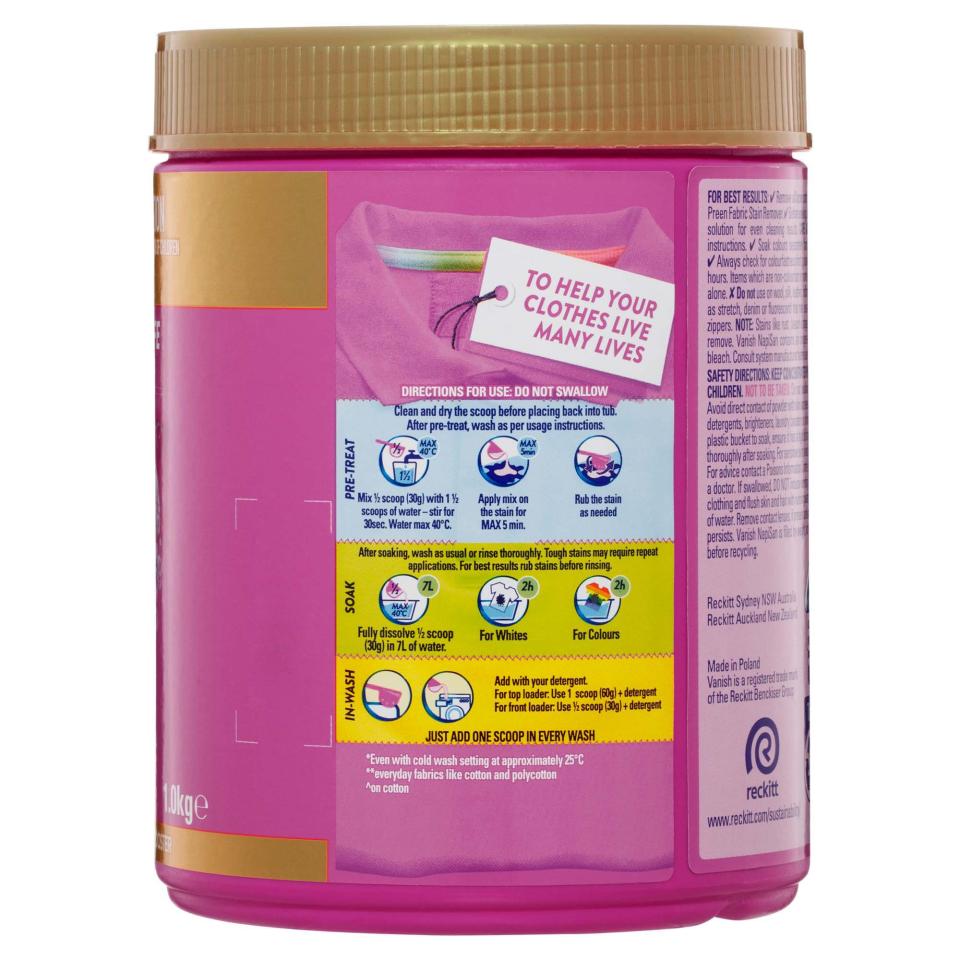 Vanish Napisan Gold Multi Power Powder 1kg | Winc