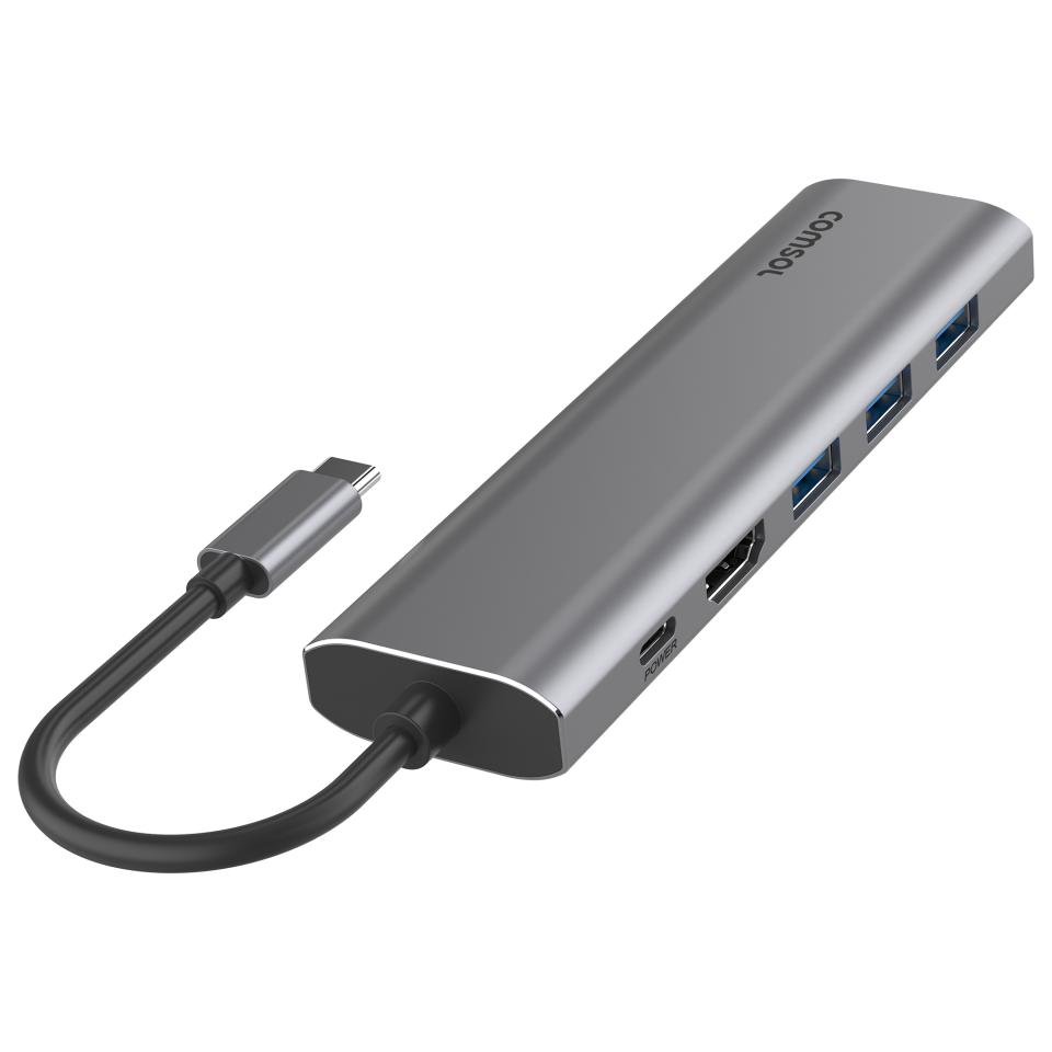 Comsol USB-C To 4K HDMI Monitor 7 Port Dock With Ethernet | Winc