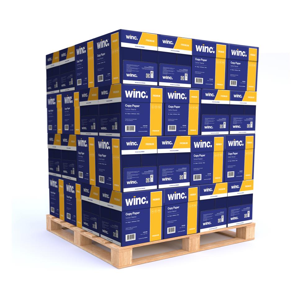 Winc Premium Carbon Neutral Copy Paper A4 80gsm White Pallet 64 Cartons ...