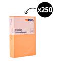 Winc Premium Coloured Cover Paper A4 160gsm Orange Pack 250 | Winc