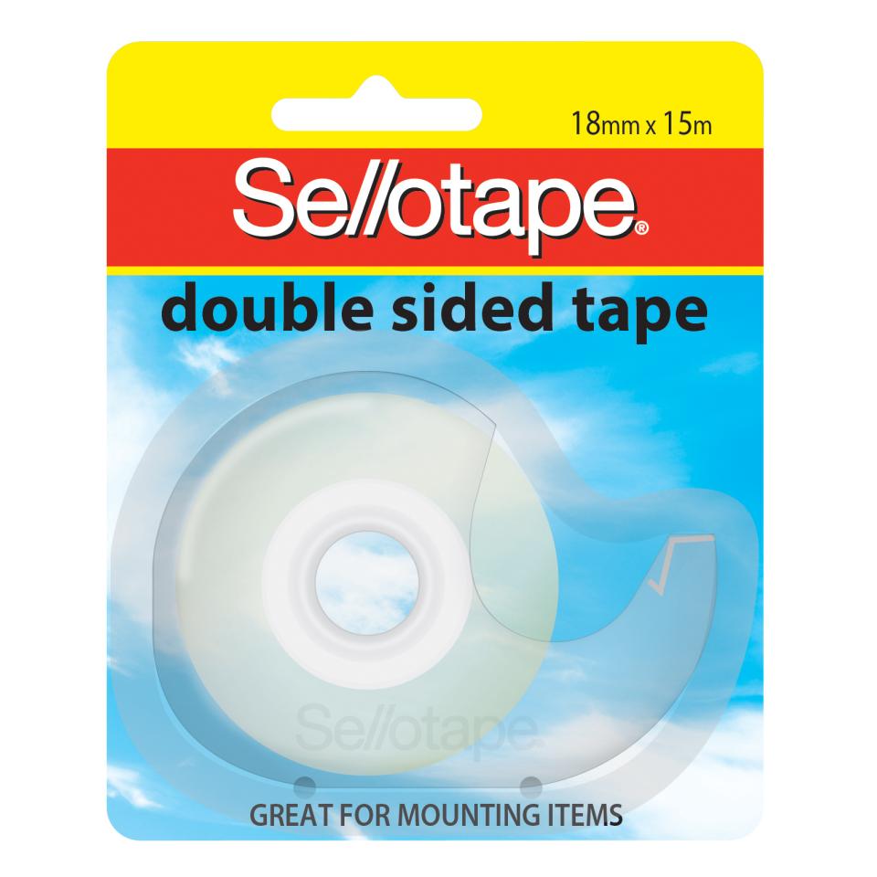 Sellotape Double Sided Tape with Dispenser - 18mm x 15m | Winc