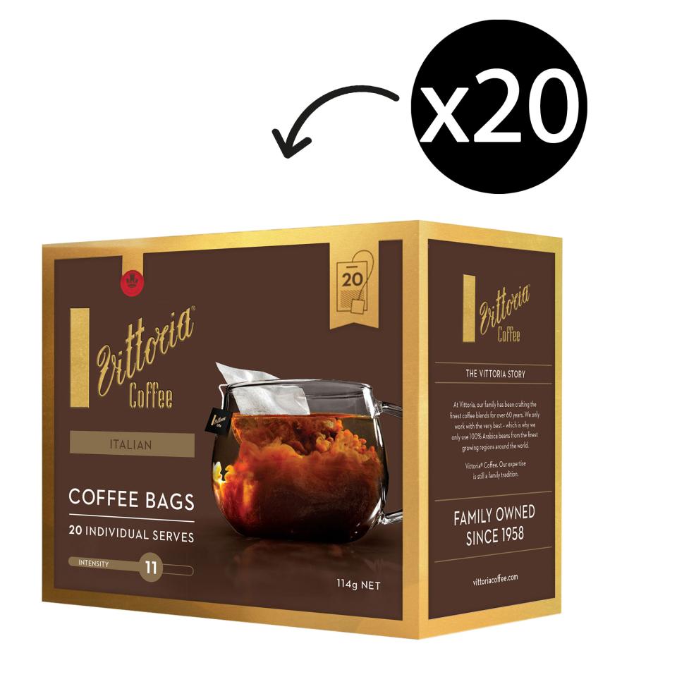 Vittoria Italian Coffee Bags Box 20 | Winc