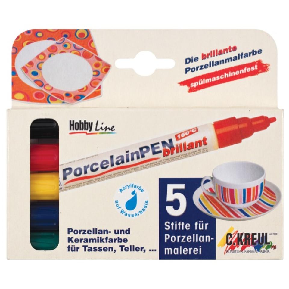 Porcelain Markers Assorted Colours Pack Of 5 | Winc