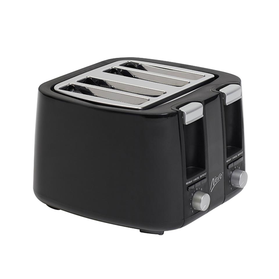 Nero 4 Slice Square Toaster Black | Winc