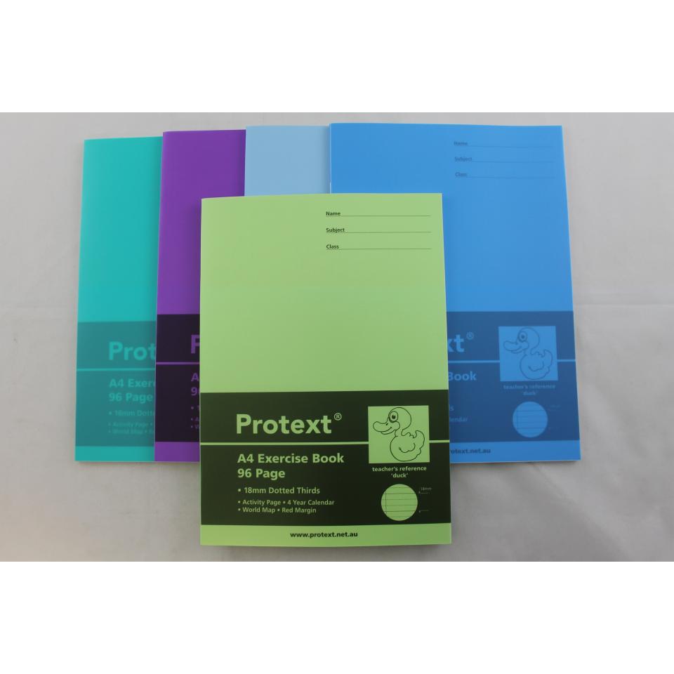 Protext Exercise Book A4 Polypropylene 18mm Dotted Thirds 96 Pages | Winc