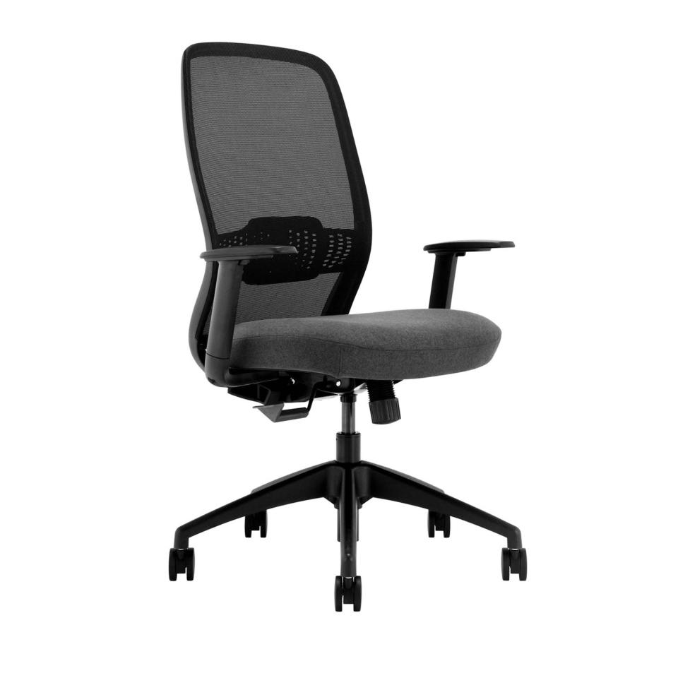 Buro NX Mesh Chair Grey with Black Frame with 2D Arms | Winc