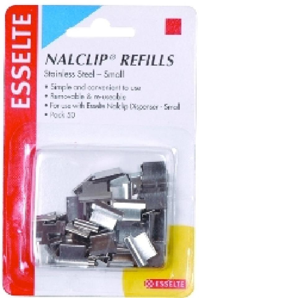 Esselte Nalclip 45199 Refills Small Stainless Steel Pack 50 | Winc