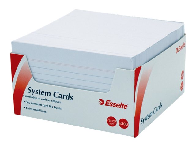 Esselte System Cards Ruled 3X5 White Box 500 | Winc