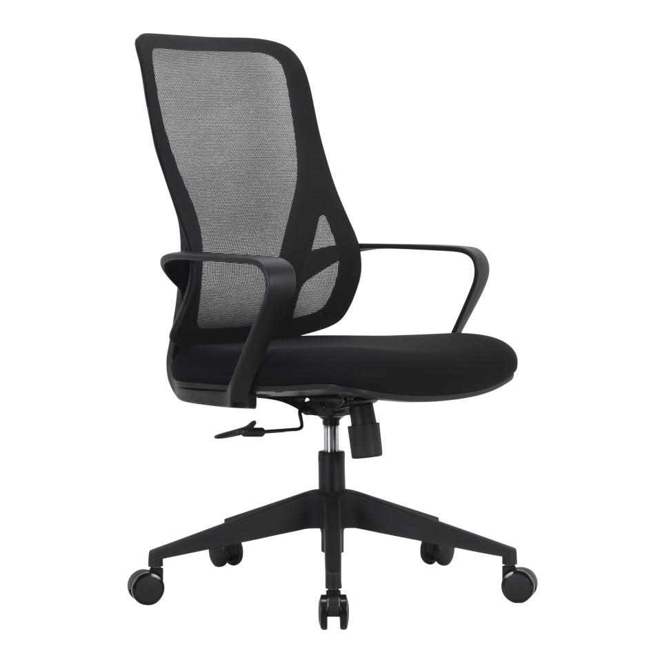 Winc Access Copenhagen Mid Back Chair Black with Fixed Arms | Winc