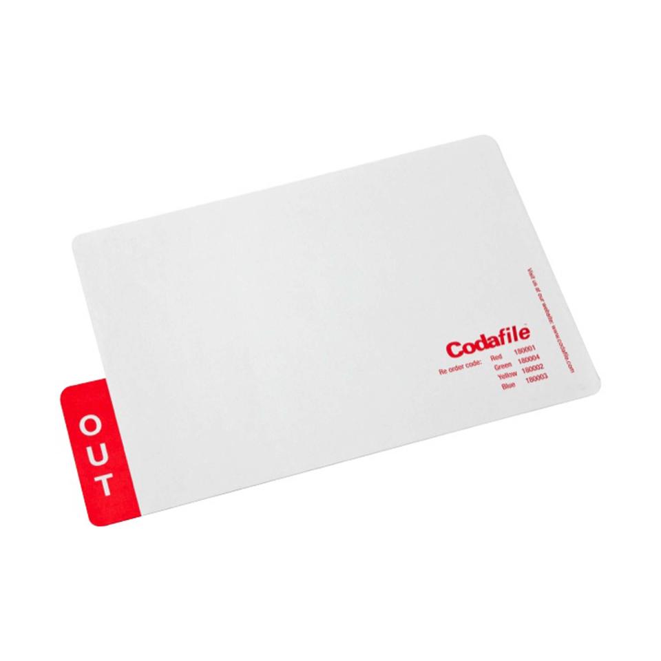 Codafile 180001 Lateral Outguide White with Side Tab Red Pack 20 | Winc