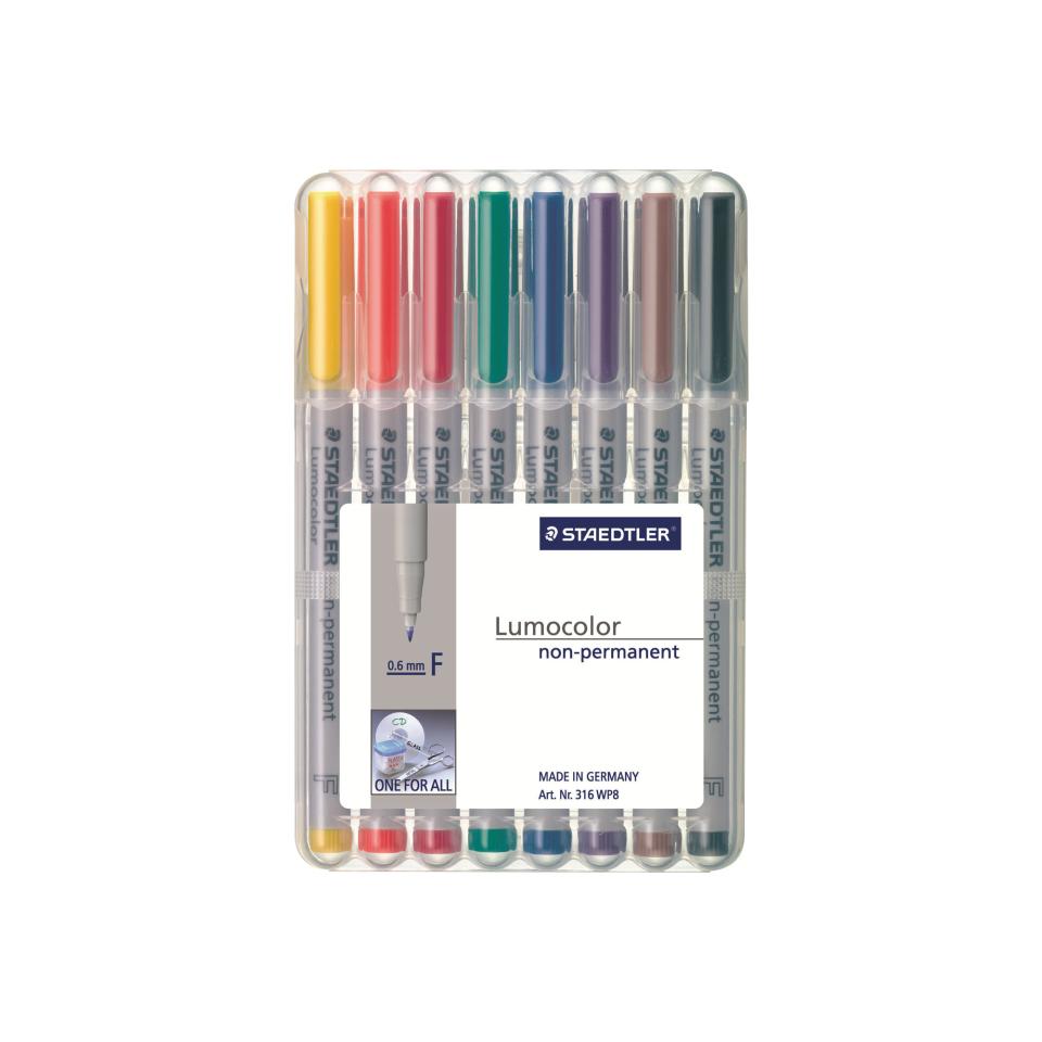 Staedtler Lumocolour Marker Ohp Water Soluble Fine Set 8 | Winc