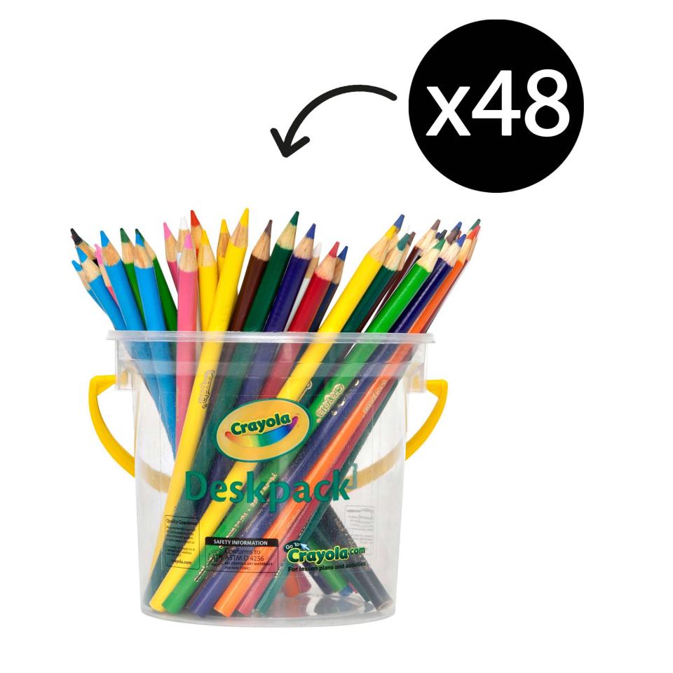Crayola Deskpack Coloured Pencils Tub 48 Winc