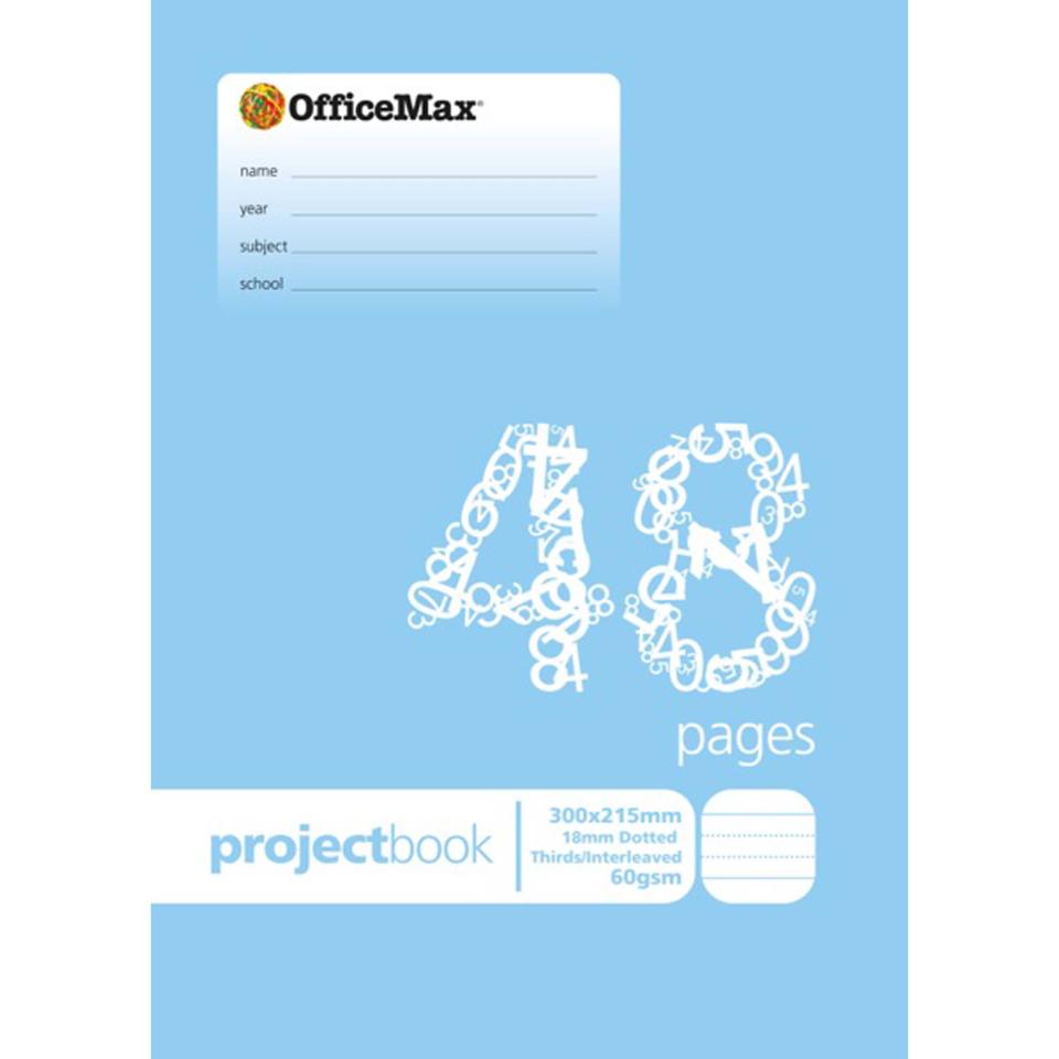 WA Project Book 300x215mm 18 Thirds 60GSM 48 Pages | Winc