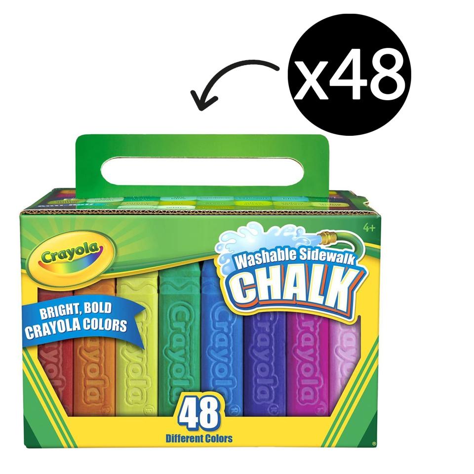 Crayola Sidewalk Washable Chalk Box 48 | Winc
