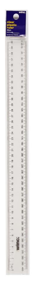 Winc Plastic Ruler 40cm Clear | Winc