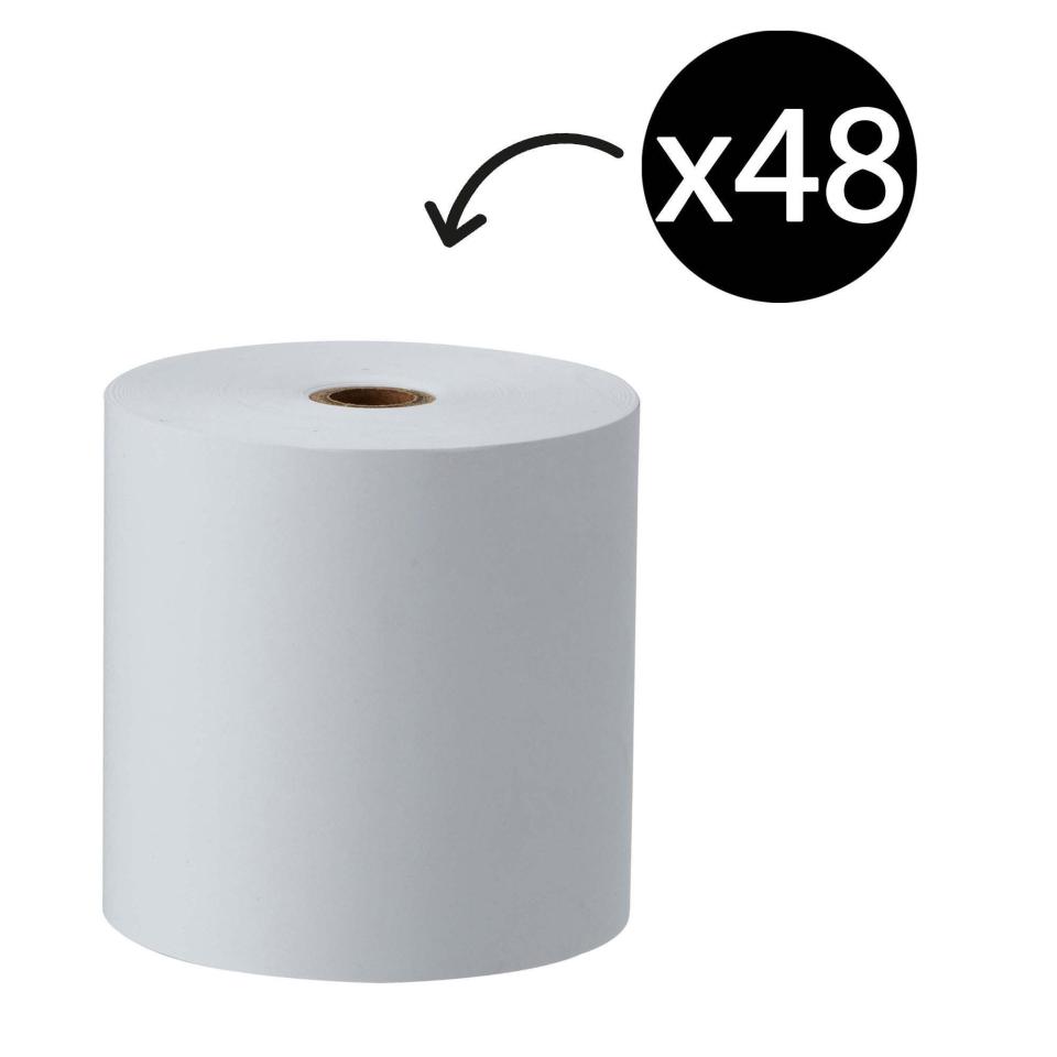 Winc Plain Bond Paper Roll 1ply 76 x 76mm 12mm Core White Carton 48 | Winc
