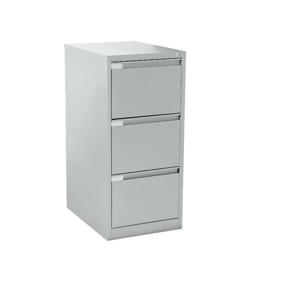 Mercury Vertical Filing Cabinet Silver Grey | Winc