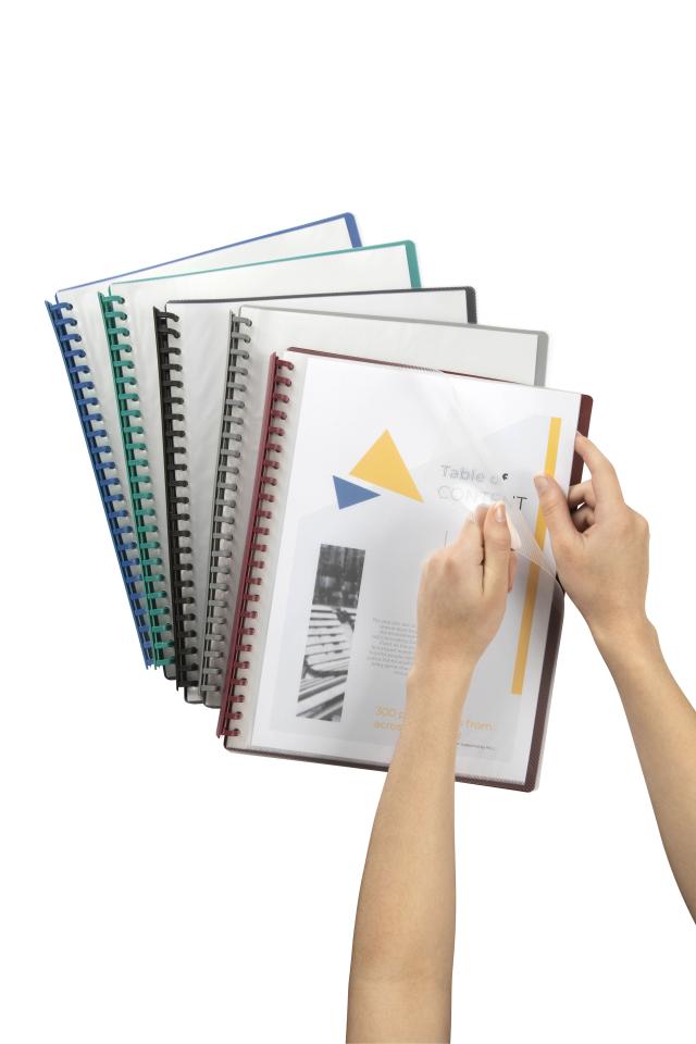 Marbig Display Book A4 Refillable 20 Pocket Clear Cover/Assorted | Winc