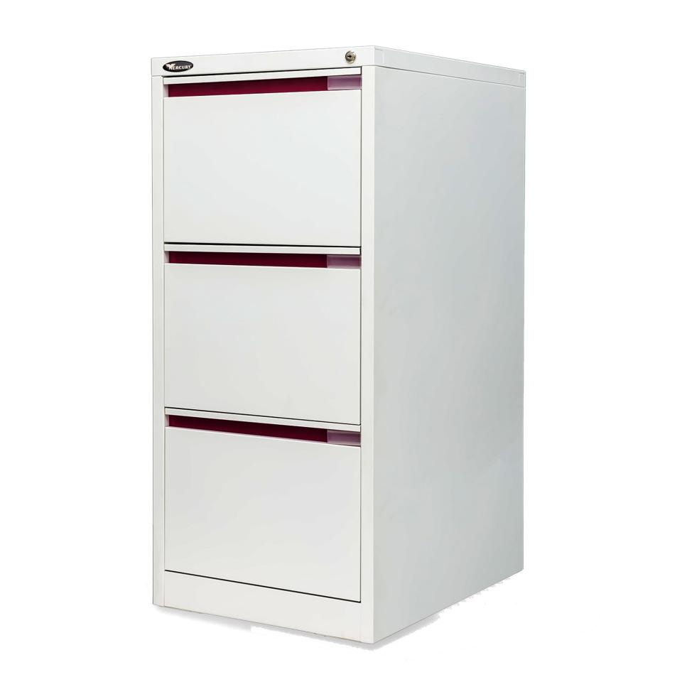 Mercury Vertical Filing Cabinet 3 Drawer 1015h x 470w x 620dmm ...