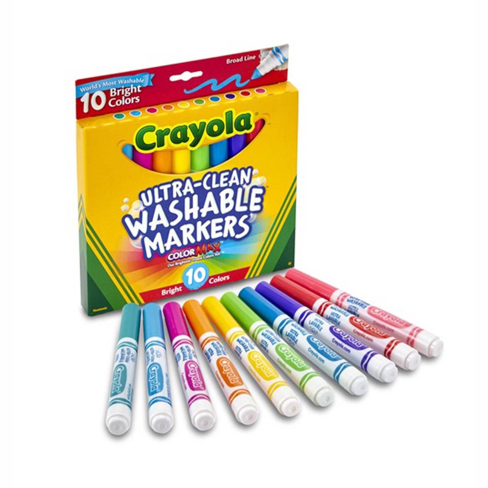 Crayola Ultra Clean Bright Washable Broadline Coloured Markers Assorted ...