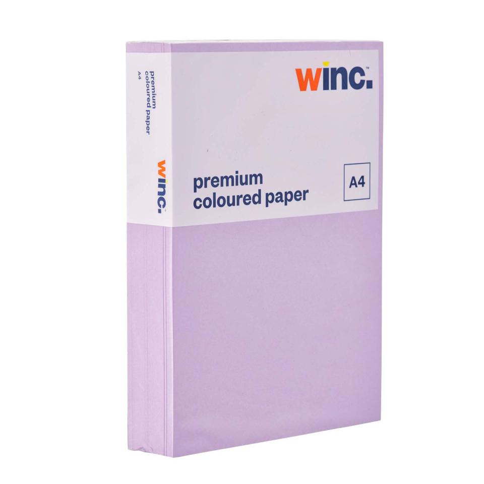 Winc Premium Coloured Cover Paper A4 160gsm Deep Purple Pack 250 | Winc