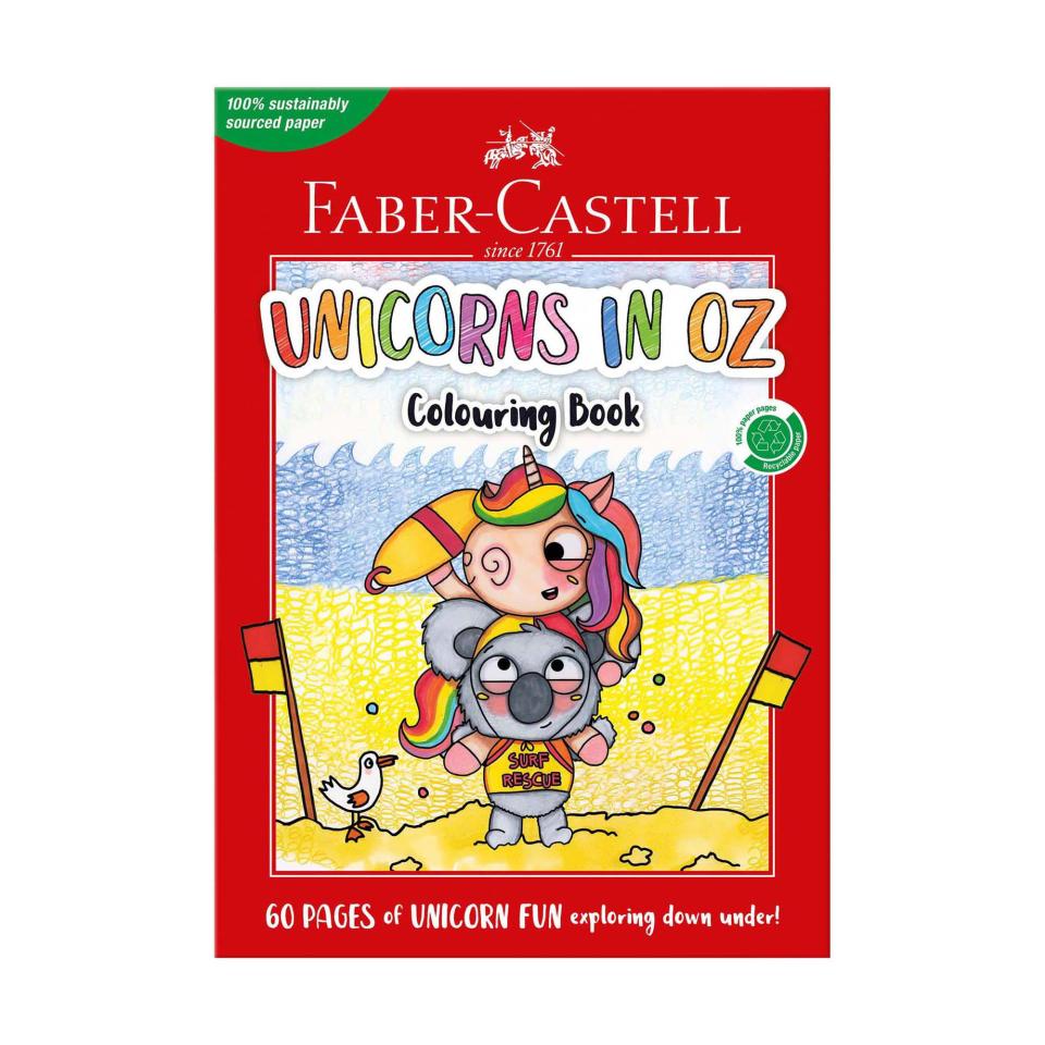 Faber-Castell Unicorns In Oz 60 Page A4 Colouring Book | Winc