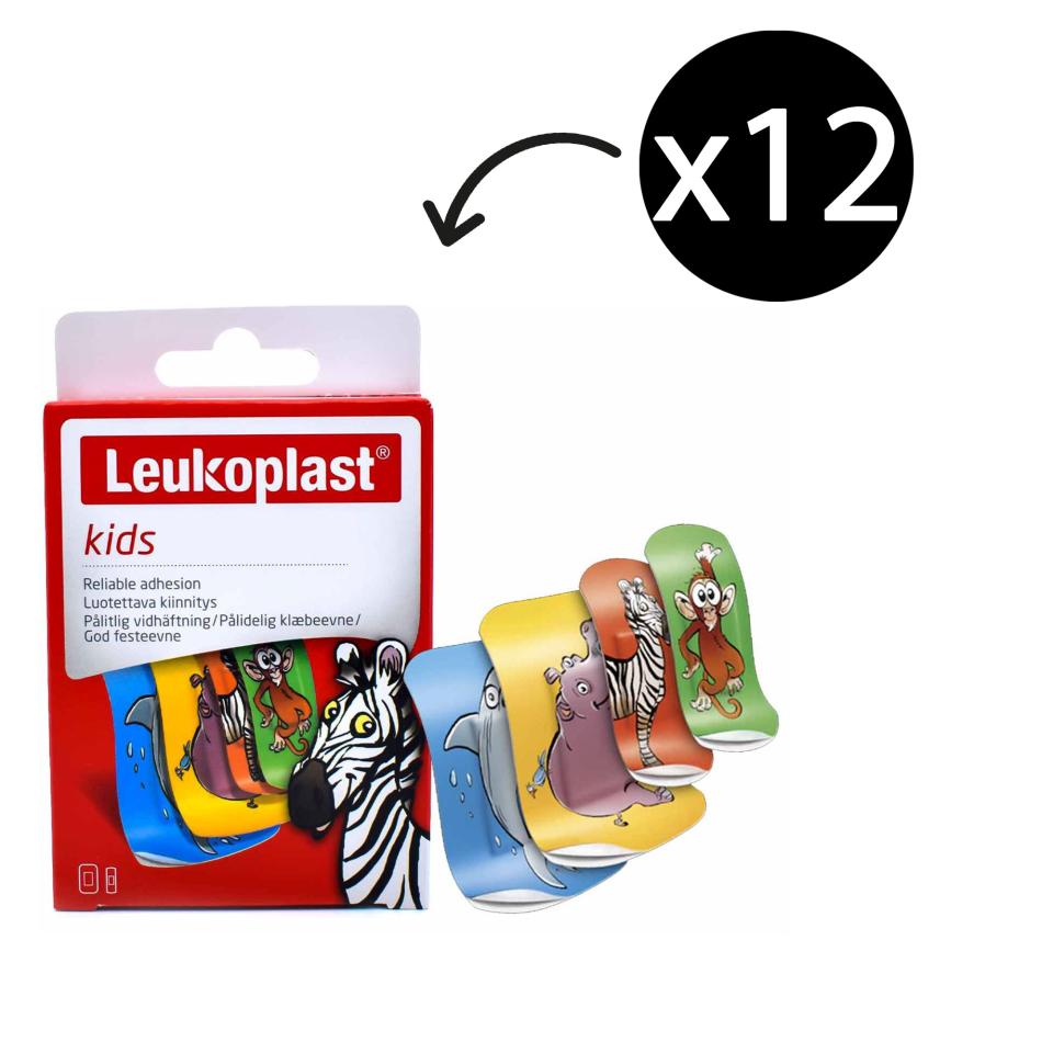 Leukoplast Kids Plastic Plasters Assorted Animals Pack 12 | Winc